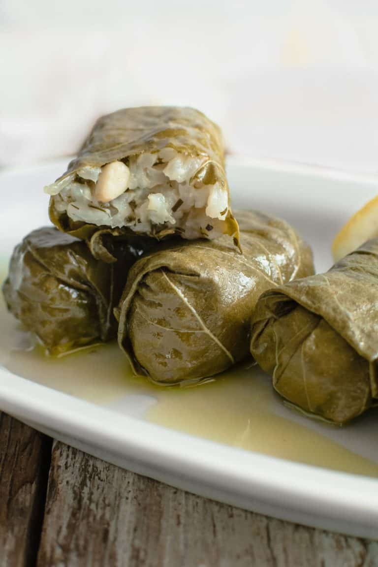 Greek Stuffed Vine Leaves -Dolmadakia (Vegan, Gluten-Free) - Real Greek ...