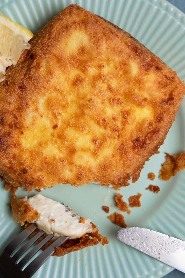 Fried Feta Cheese Saganaki - Real Greek Recipes