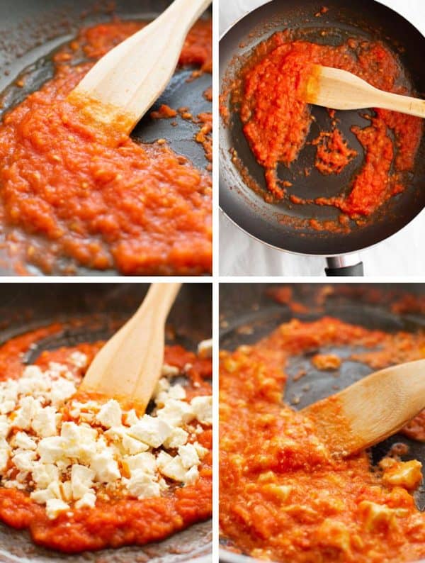 Greek Scrambled Eggs With Tomato & Feta (Strapatsada) - Real Greek Recipes