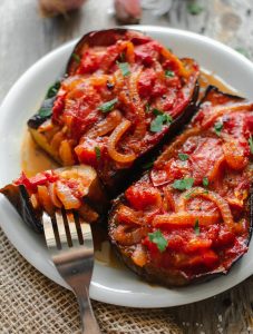 Baked Eggplant With Tomatoes - Melitzanes Imam - Real Greek Recipes