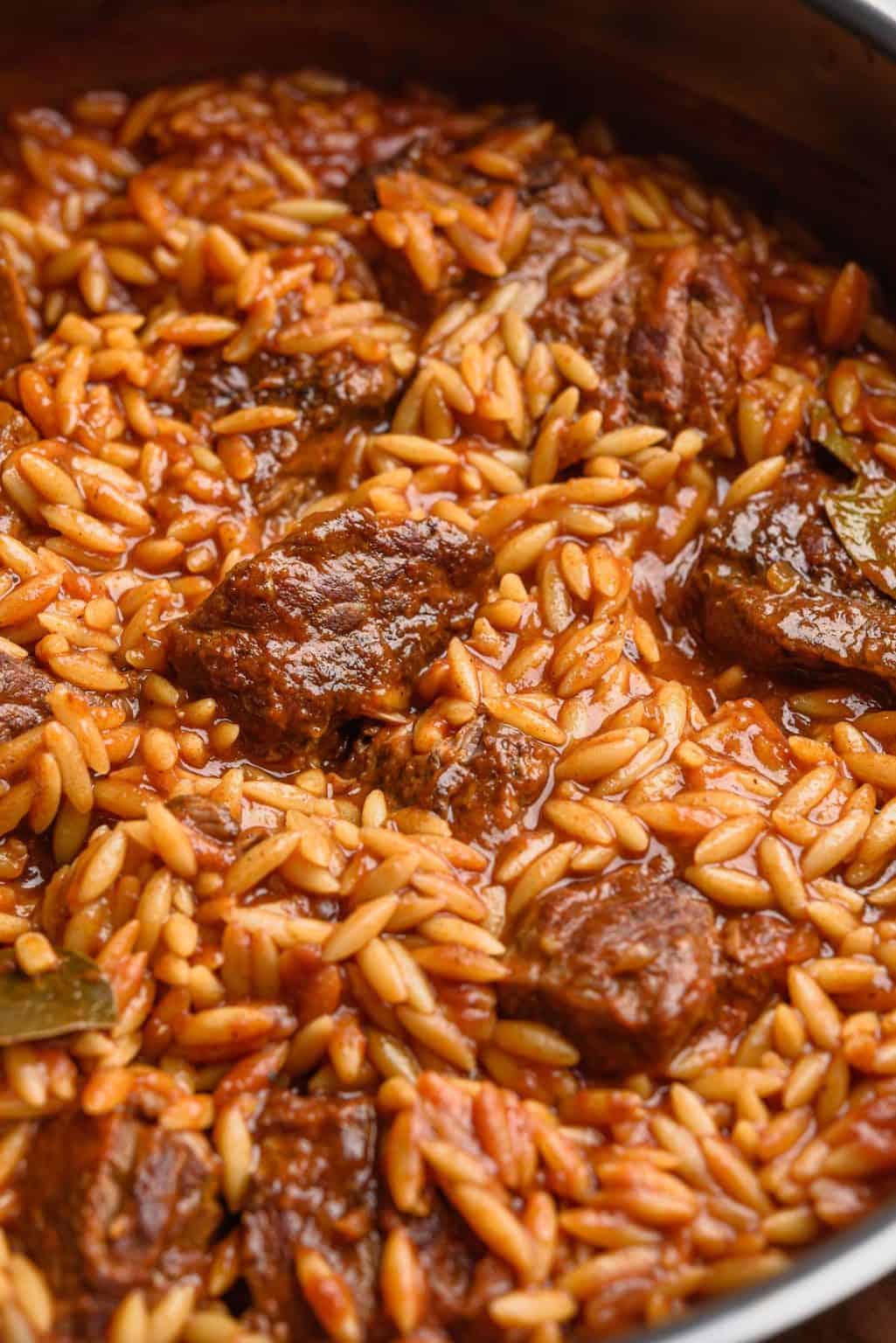 Beef Giouvetsi (Beef Orzo Pasta) - Real Greek Recipes