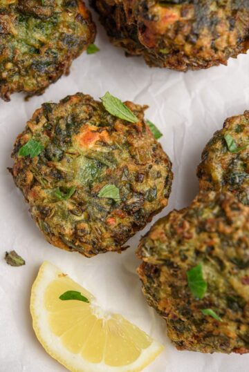 Spinach Fritters With Feta + Yogurt Dip - Real Greek Recipes