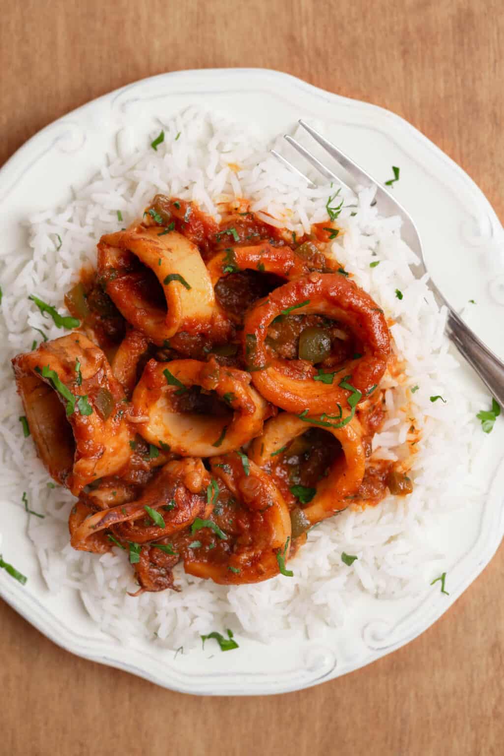 Tender Squid In Tomato Sauce - Real Greek Recipes