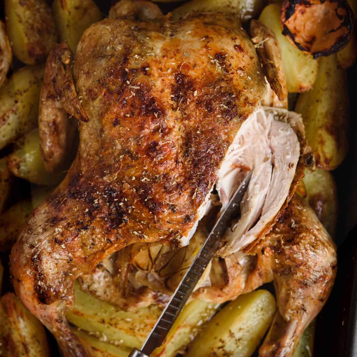 Roasted Garlic Chicken Greek-Style - Real Greek Recipes