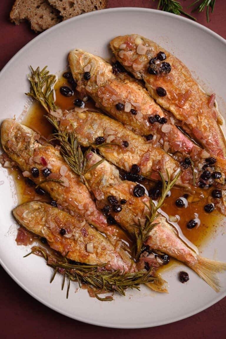 Greek Island Red Mullet Recipe (Savoro) - Real Greek Recipes