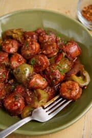 Spetsofai - Greek Sausage In Tomato Sauce - Real Greek Recipes