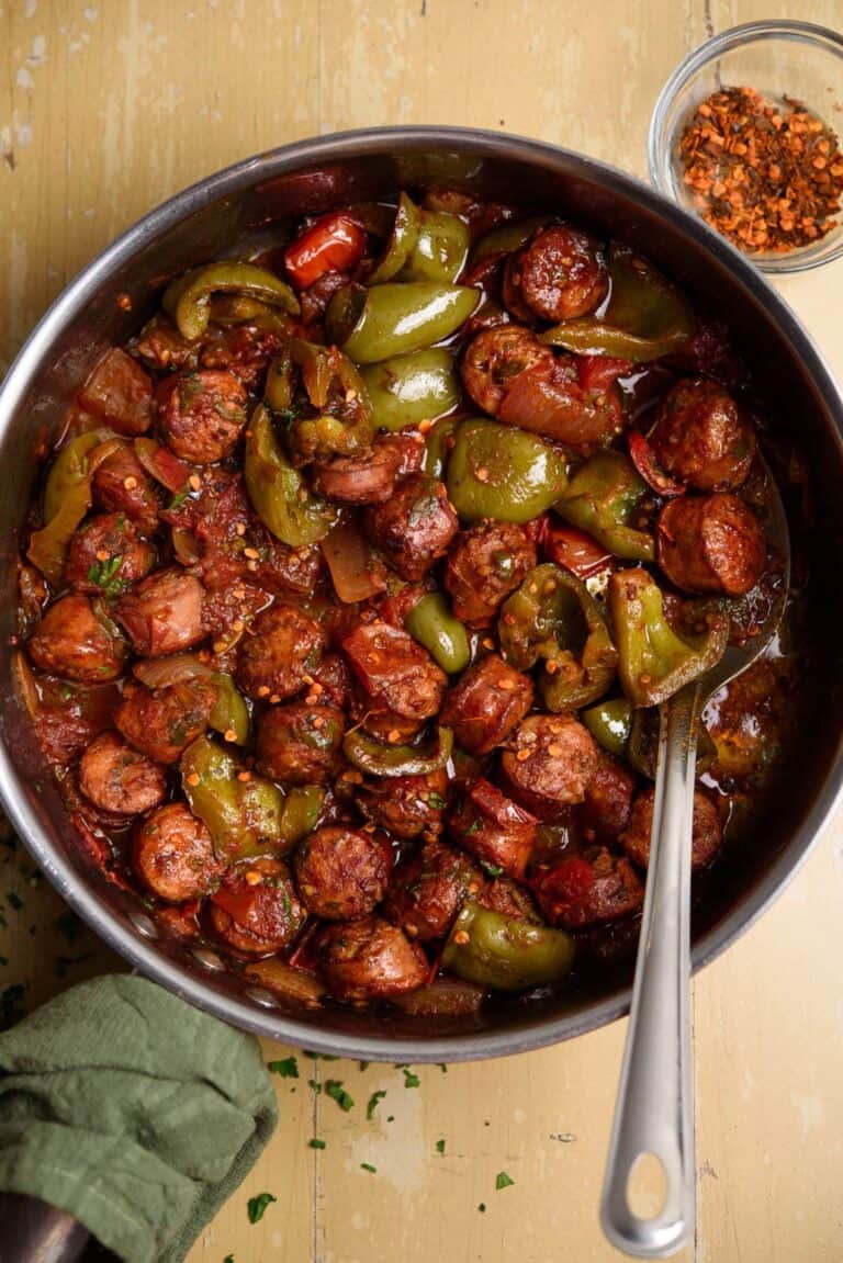 Spetsofai - Greek Sausage In Tomato Sauce - Real Greek Recipes
