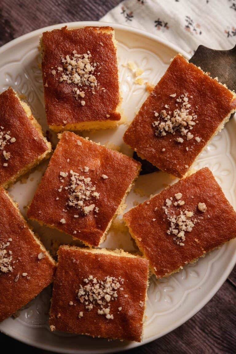 Greek Ravani Cake (syrup semolina cake) - Real Greek Recipes