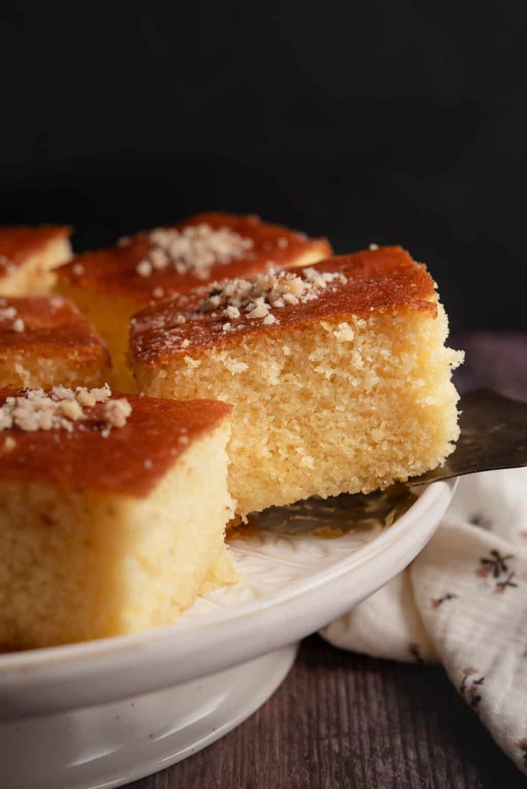 Greek Ravani Cake (syrup semolina cake) - Real Greek Recipes