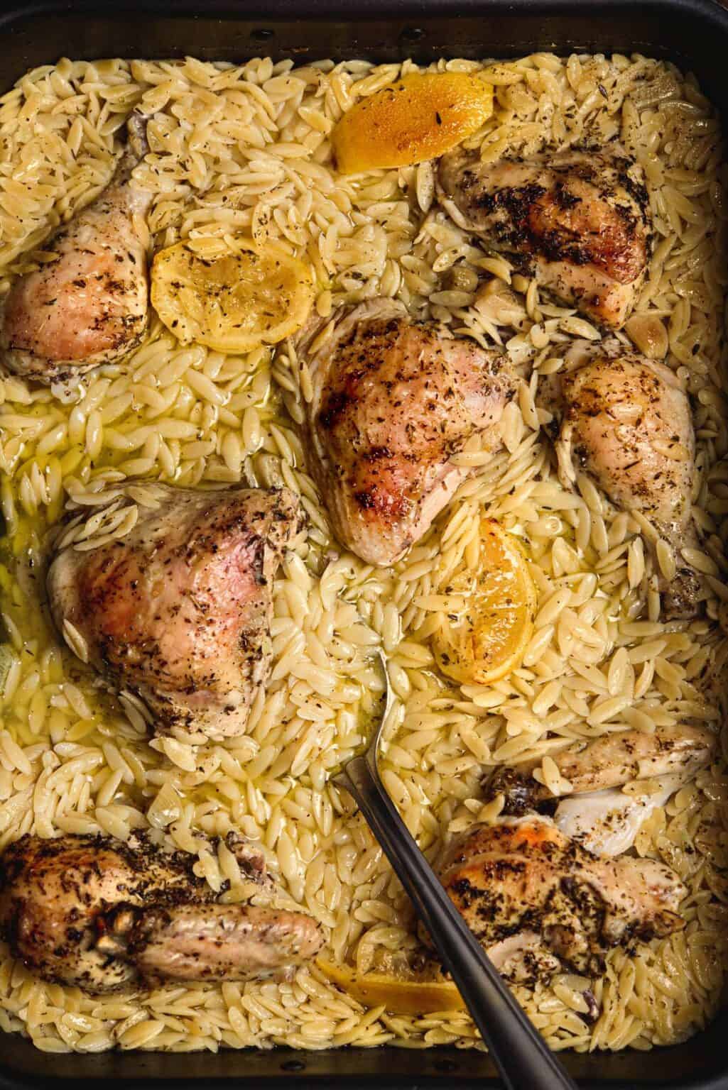 Lemon Chicken Orzo Bake - Real Greek Recipes